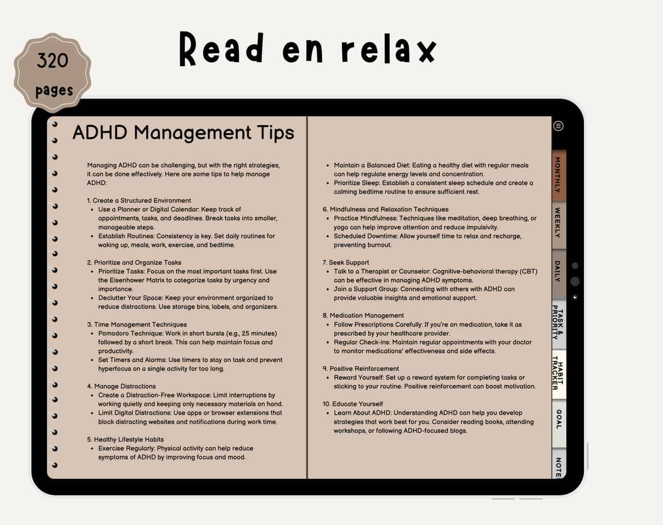 ADHD planner, reMarkable pro, one note, good notes, supernote, kindle ...
