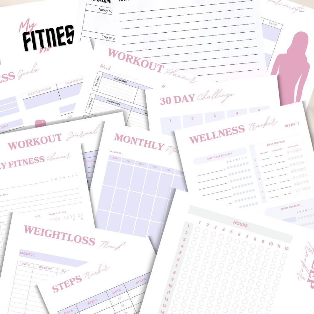 Printable Fitness Planner - Temzli