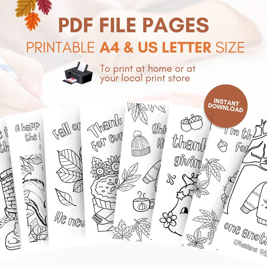 15 Fall /Autumn Sunday School Coloring Pages | Homeschool Printable ...