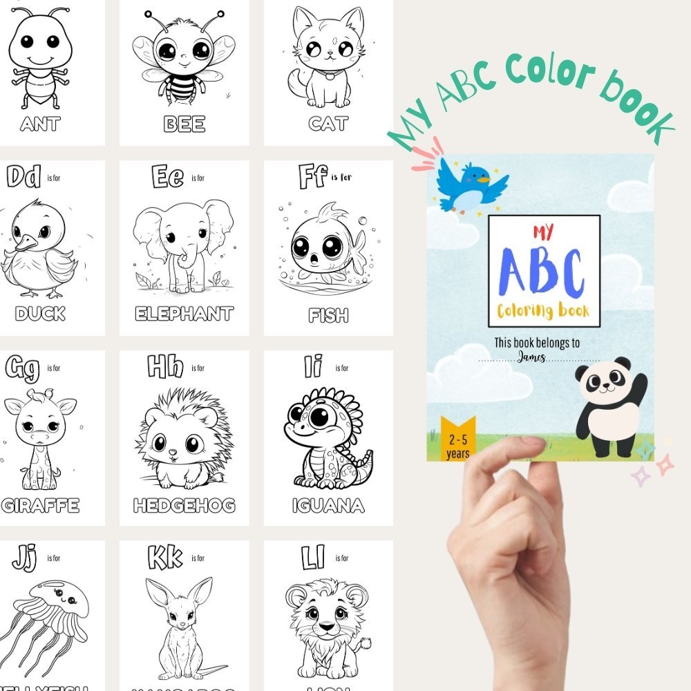 ABC Coloring Book for Toddlers with Baby Animals – Fun and Educational ...