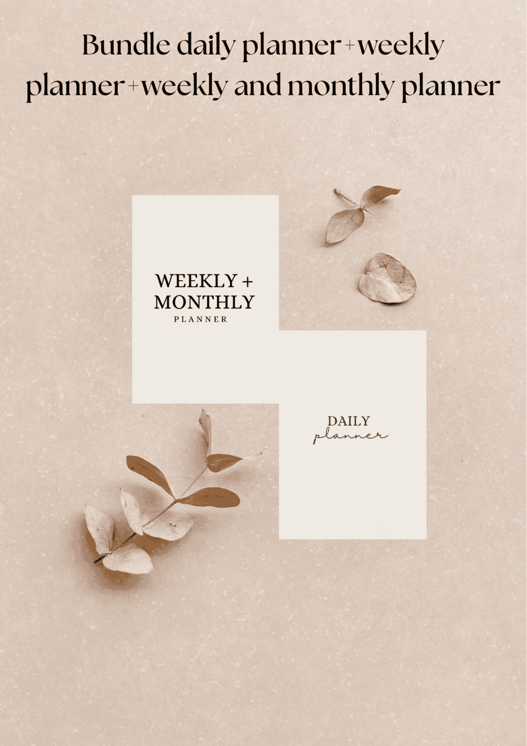 Bundle of planners| Daily planner| weekly planner | weekly+monthly ...
