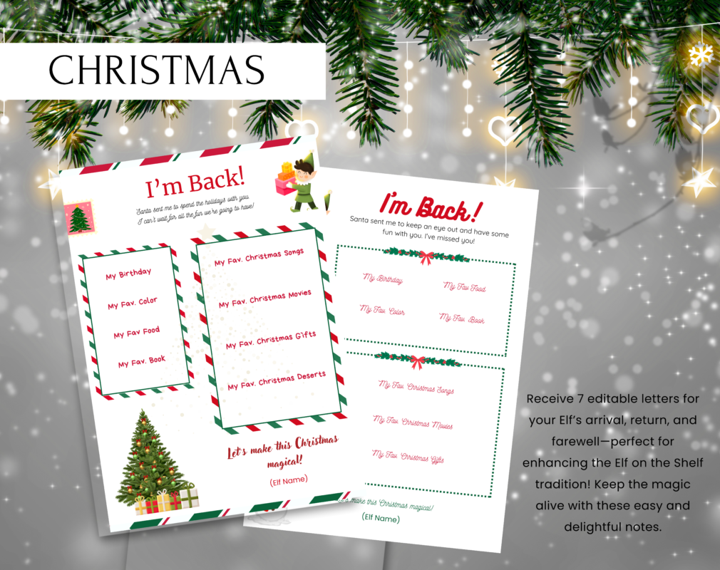 Editable Elf letter | Elf return and arrival letter | Elf welcome ...