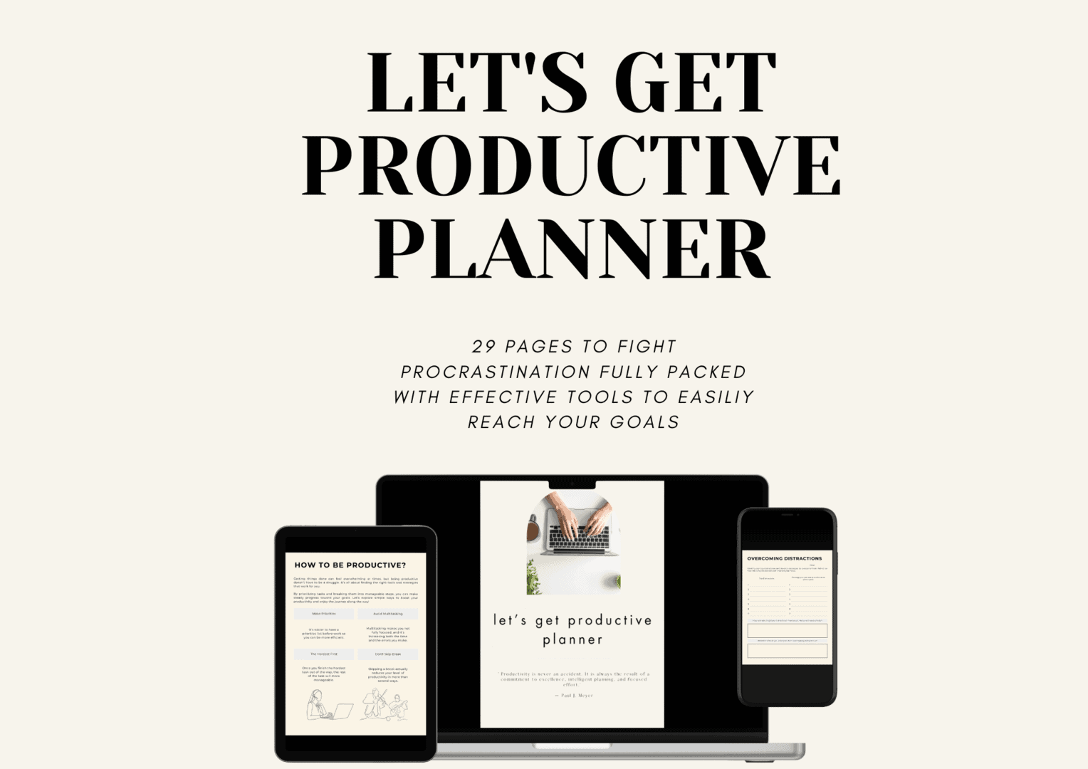 Let's Get Productive Planner - Temzli