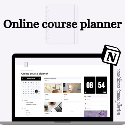 Notion template online course planner | Course creator | Online course kit | Digital product ...