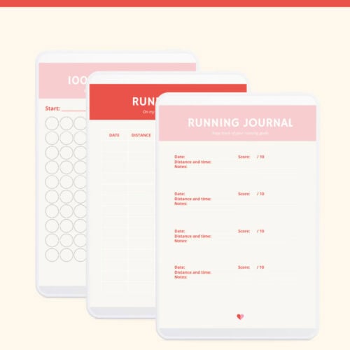 3 in 1 Running Tracker | Track your Running Goals with this Running Log ...