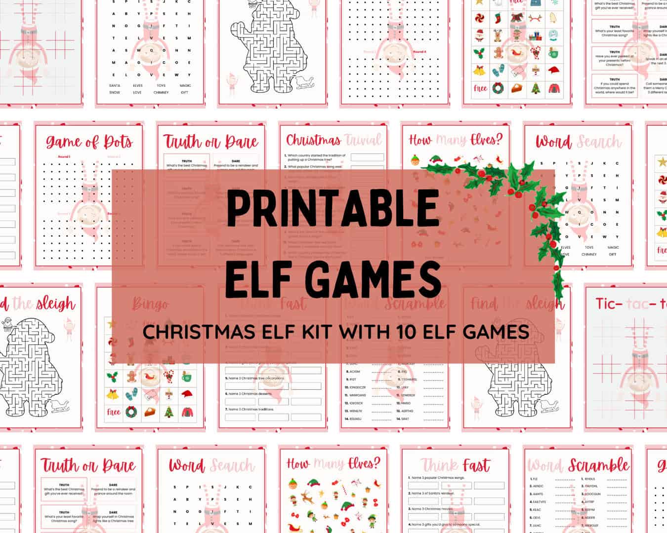 Printable Elf games | Christmas games | Elf kit | Elf printable | Elf letter | Family games ...