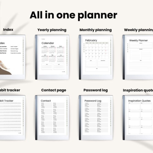 Remarkable Paper Pro Yearly Planner for 2025 / Digital Planner for ...