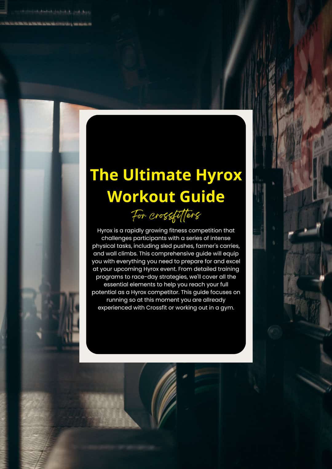 Hyrox guide, training guide, hyrox training, workout guide, hyrox ...