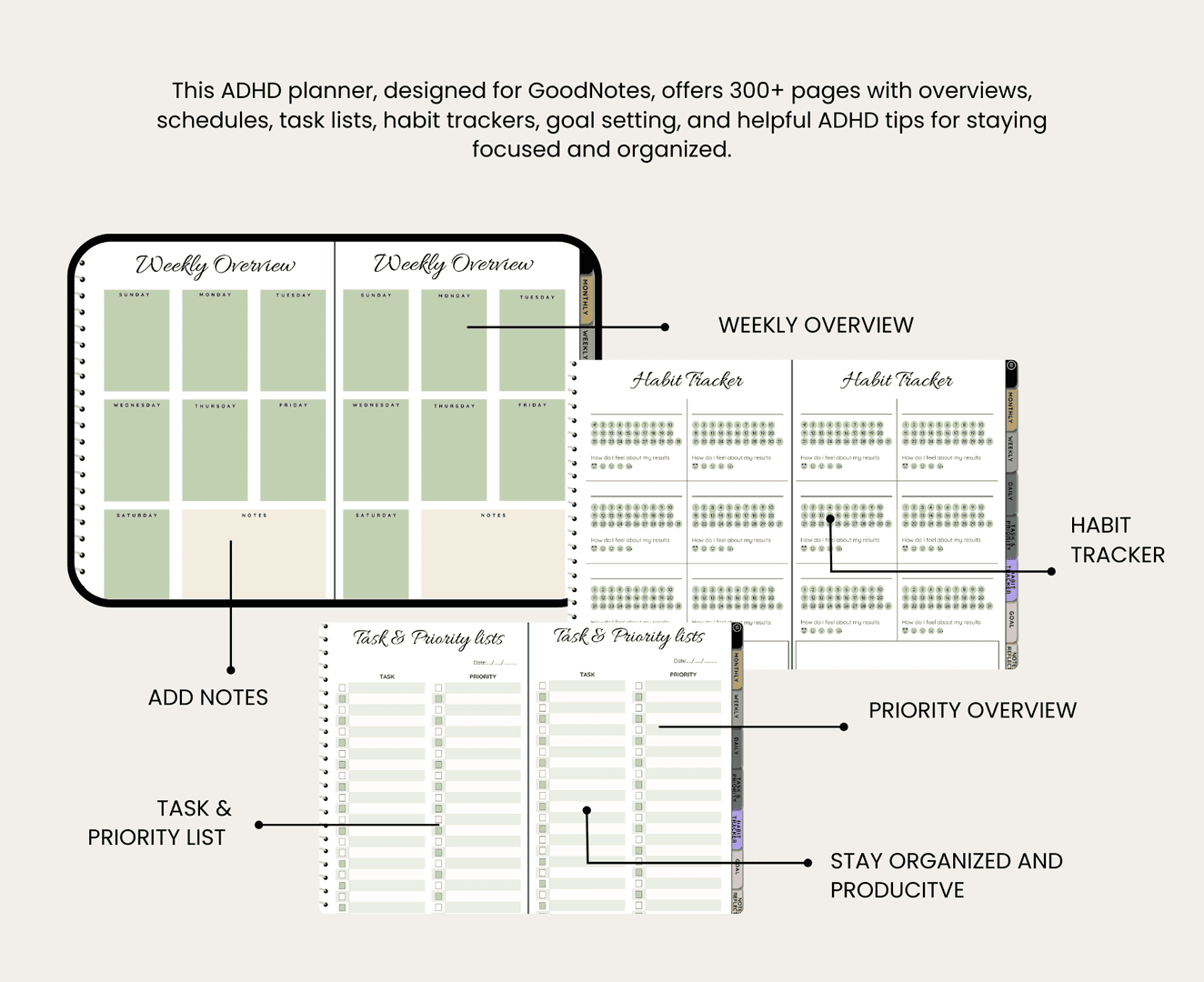 ADHD planner | ADHD digital planner adult | ADHD workbook | ADHD ...