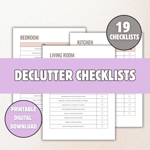 19 Declutter Checklists, Weekly Cleaning Schedule, Printable Checklist ...