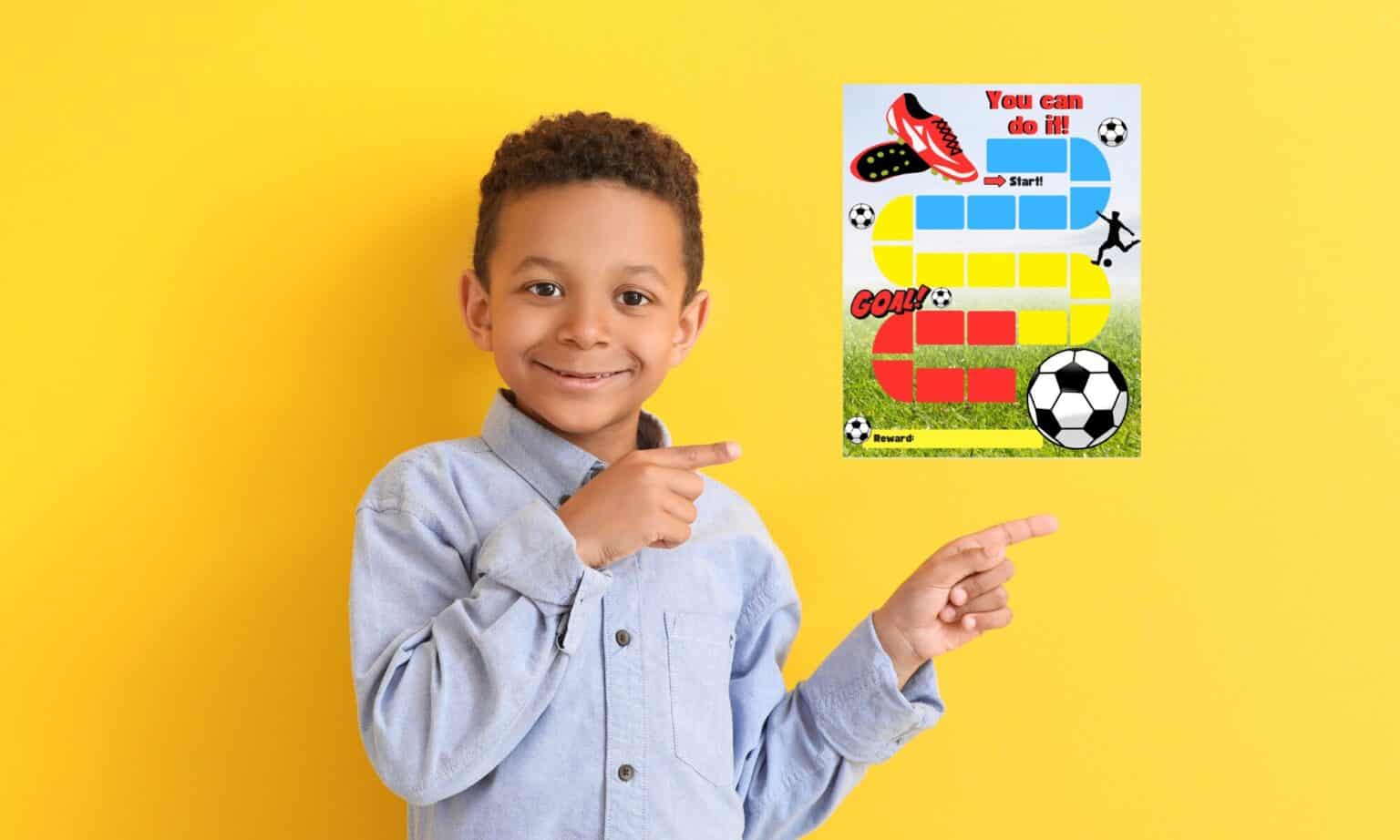 Soccer Reward Chart | Kids Routine Sticker Chart | Digital printable ...