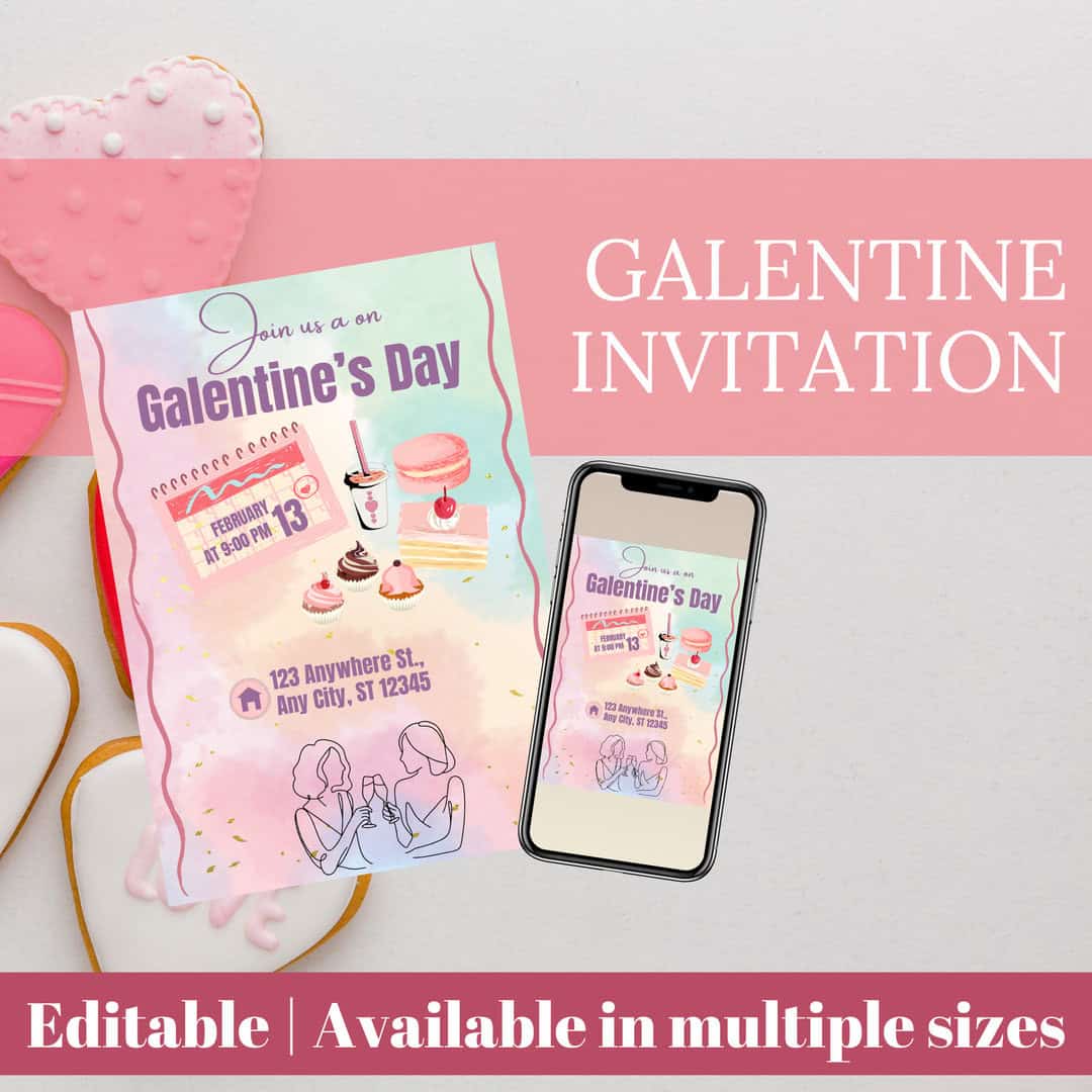 Galentine's Day Invitation, Ladies Night Invite, Galentines Invite ...