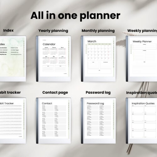 Remarkable Paper Pro Yearly Planner for 2025 / Digital Planner for ...