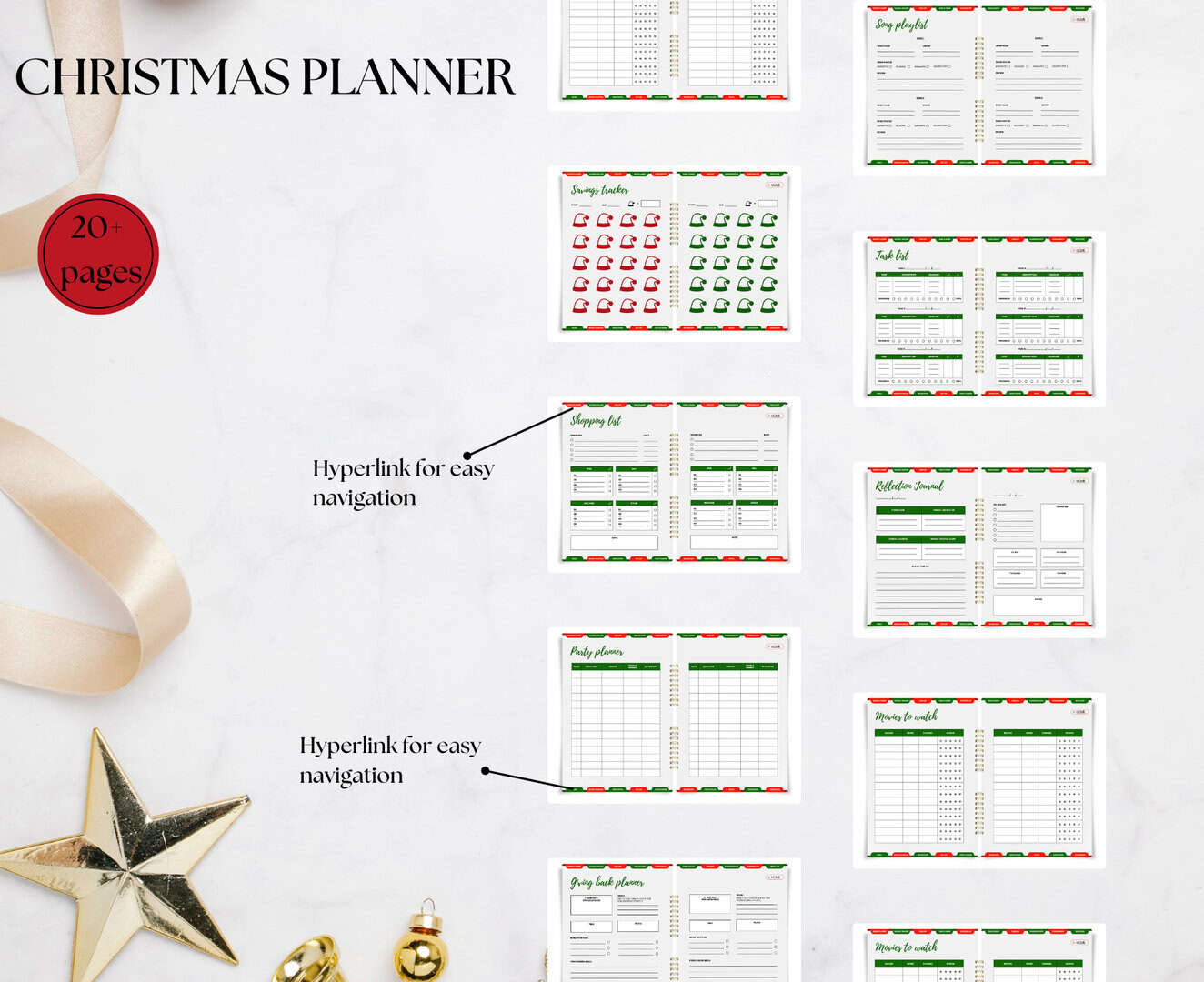 Christmas planner 2025, Christmas countdown, Ipad, Goodnotes, Samsung ...