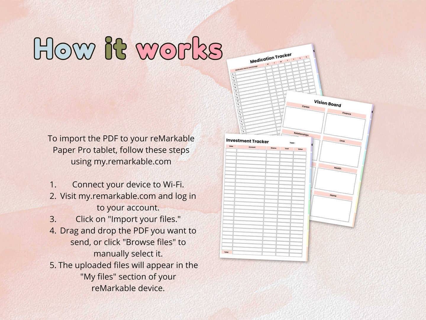 Digital Life Planner Template for reMarkable 1 & 2- Interactive planner ...