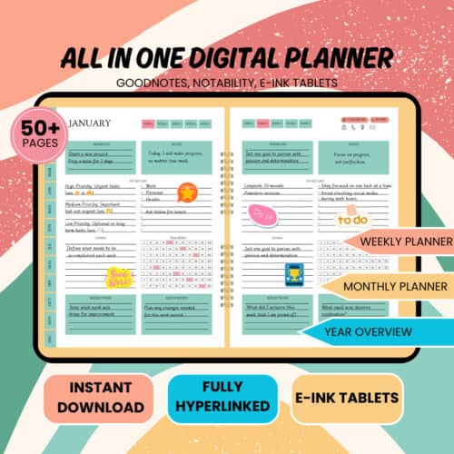 Digital Planner, Goodnotes Planner, iPad Planner, Notability Planner ...