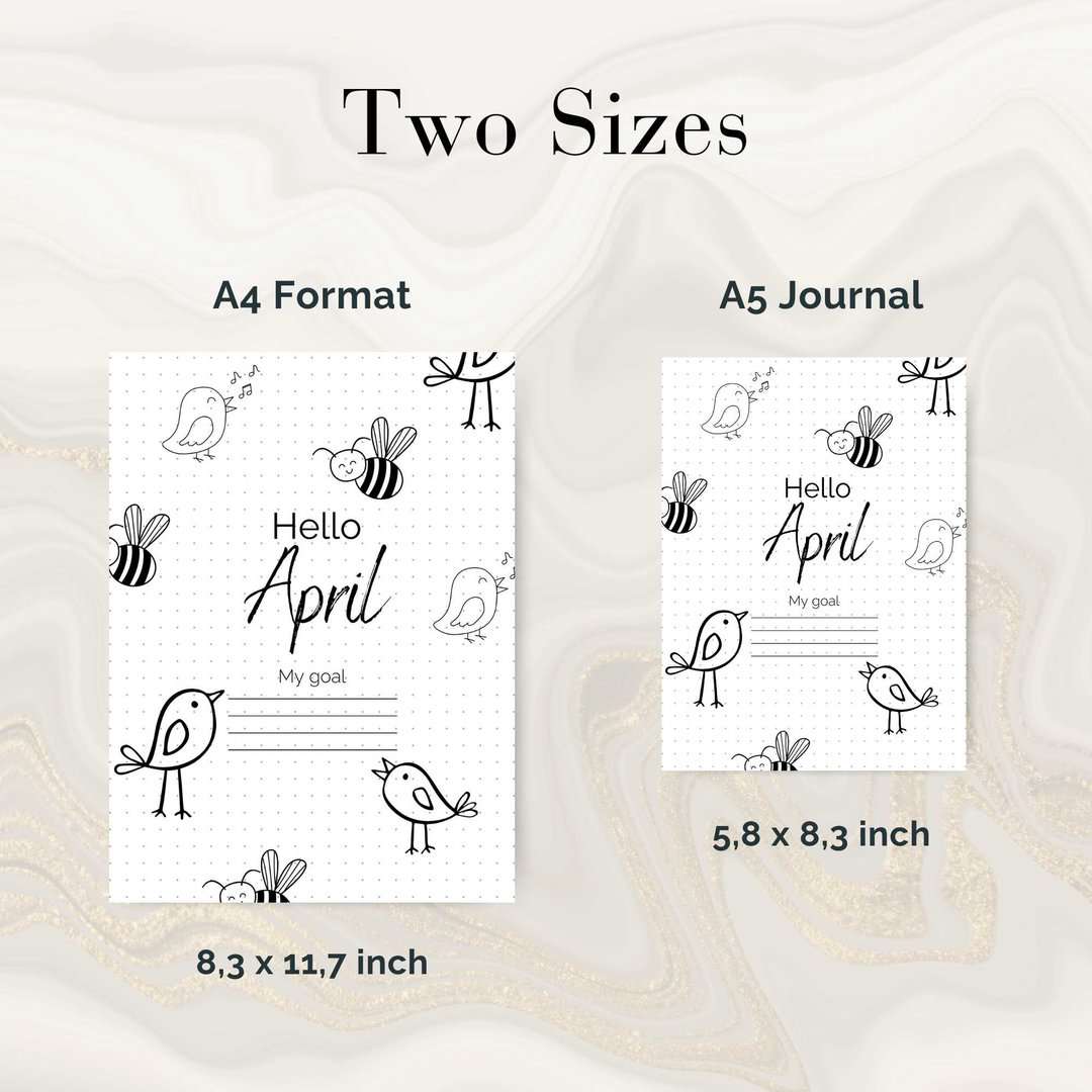 12 Month Bullet Journal Covers | Printable Title Pages | Monthly Cover ...