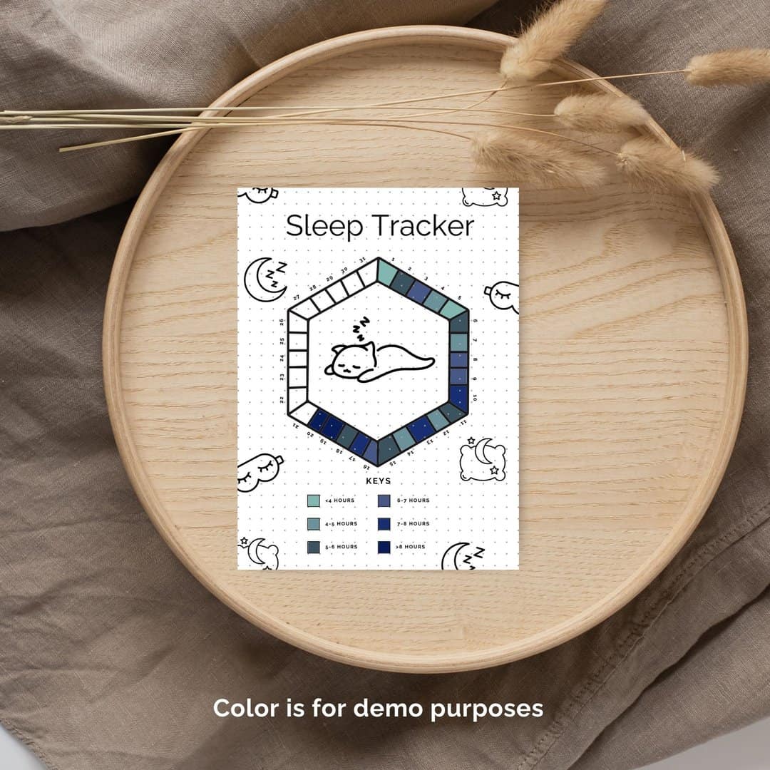 Sleep Tracker Monthly | Printable Journal Page Insert A5 | Sleep Log ...