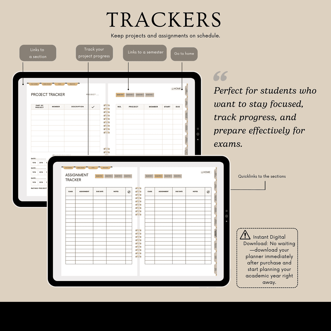 Academic planner, college planner, student planner, Study planner ...