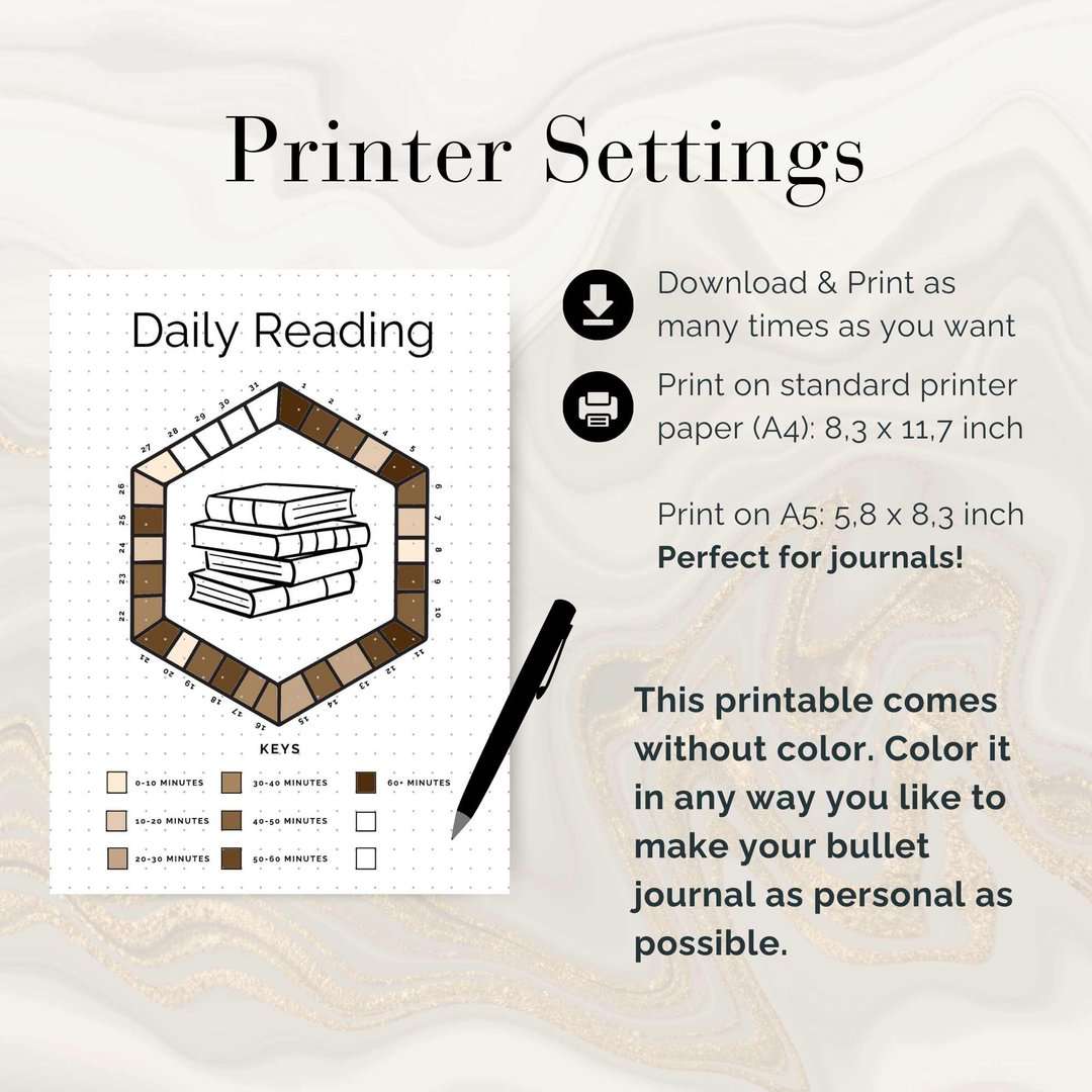 Reading Tracker Log Monthly | Printable Journal Page Insert A5 | 2025 ...