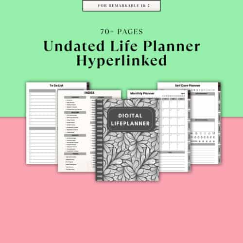 Digital Life Planner Template for reMarkable 1 & 2- Interactive planner ...