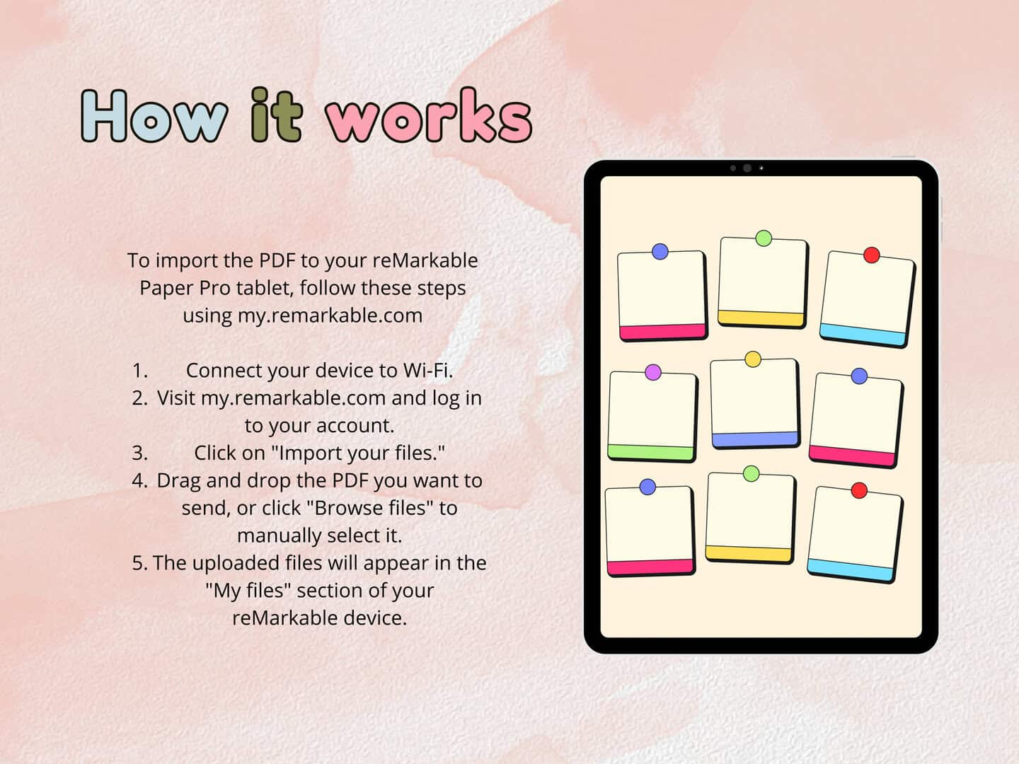 Sticky Notes Template for reMarkable Paper Pro reMarkable 3 - Digital ...