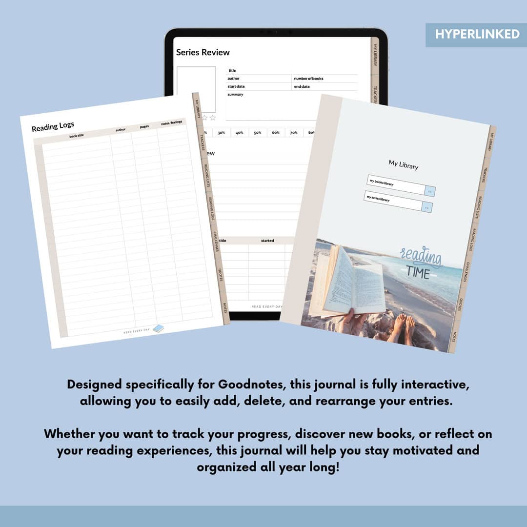 Reading Journal for Goodnotes: Your Ultimate Guide to Books and Series ...