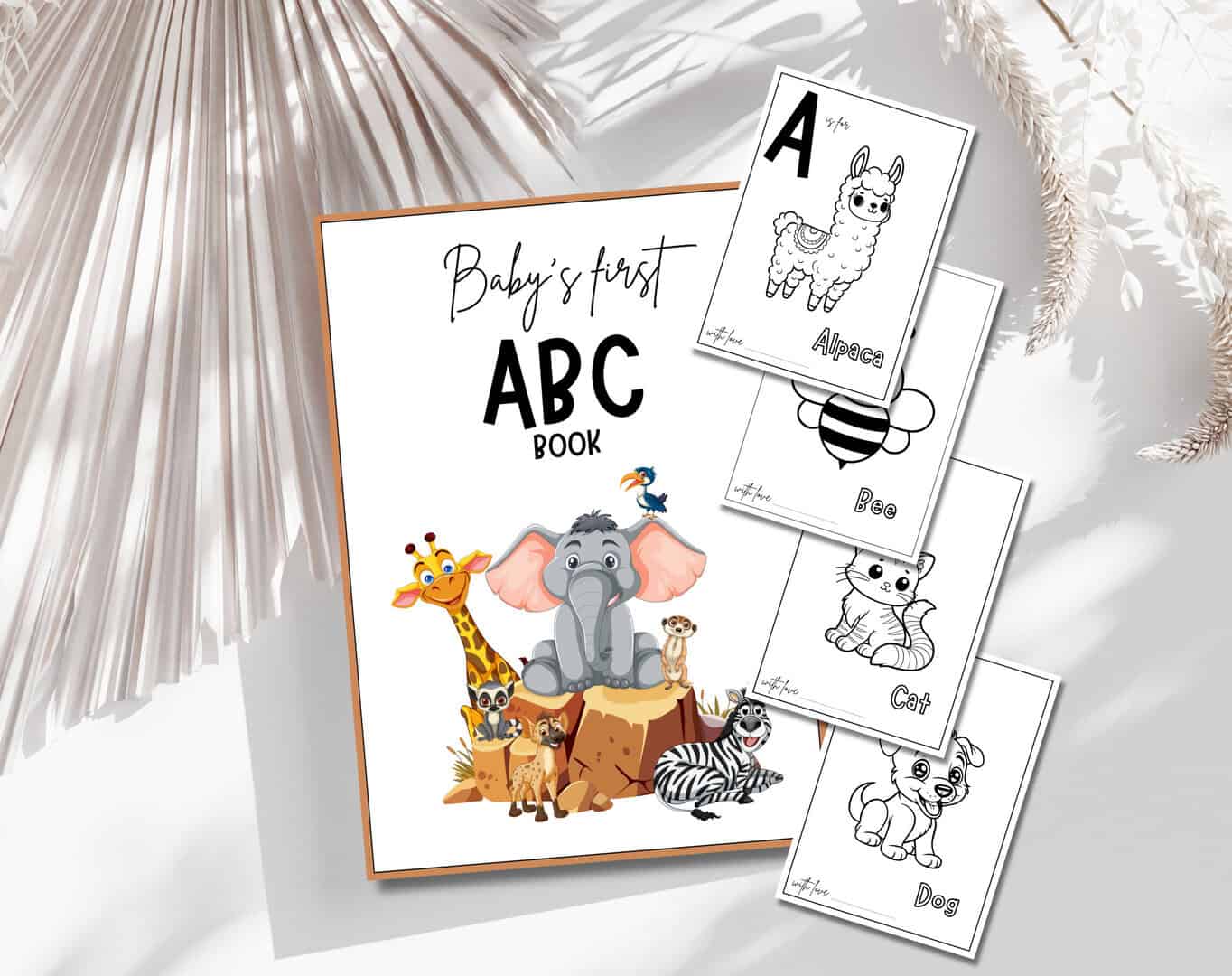 Baby shower ABC book, ABC book baby shower, baby shower activity - Temzli