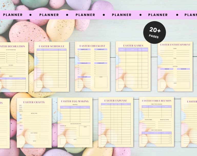 Printable Easter Planner | Easter Checklist, Prep easter, Easter dinner, Easter lunch, Easter ...
