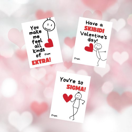 Slang Kids Valentine's Day Cards, Funny Printable Classroom Valentine ...