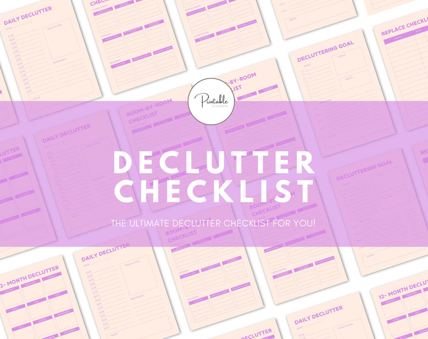 Declutter Checklist - Declutter Planner – Declutter Challenge – Decluttering Planner – Cleaning ...
