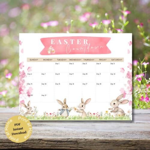 Printable Easter Countdown - Fun Easter Countdown Chart - Easter ...