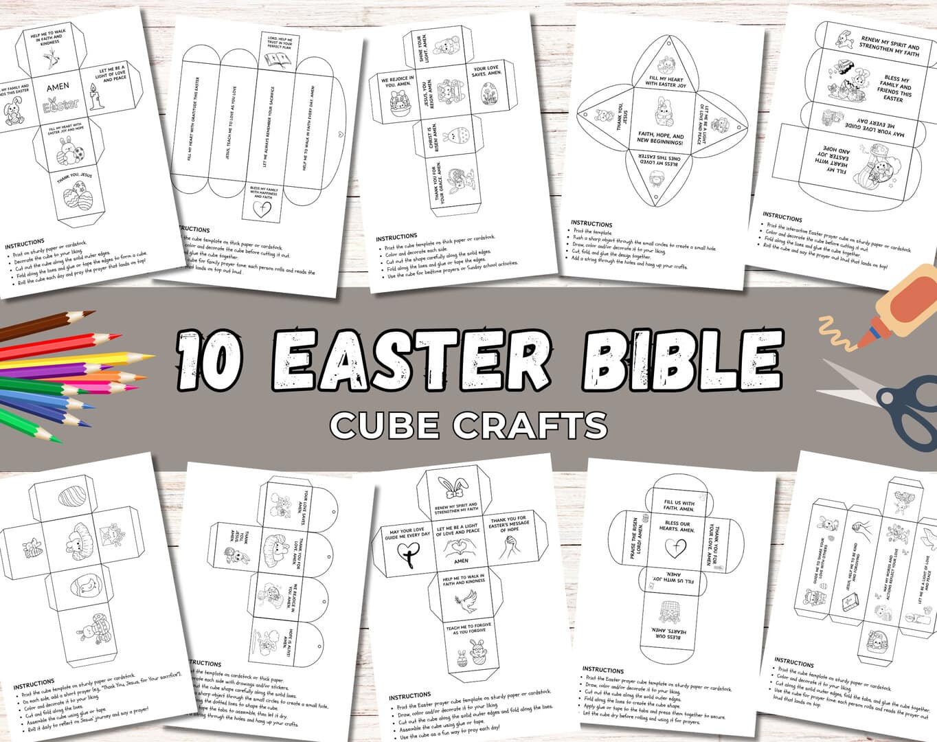 10 Easter Bible Crafts | Printable PDF - Temzli