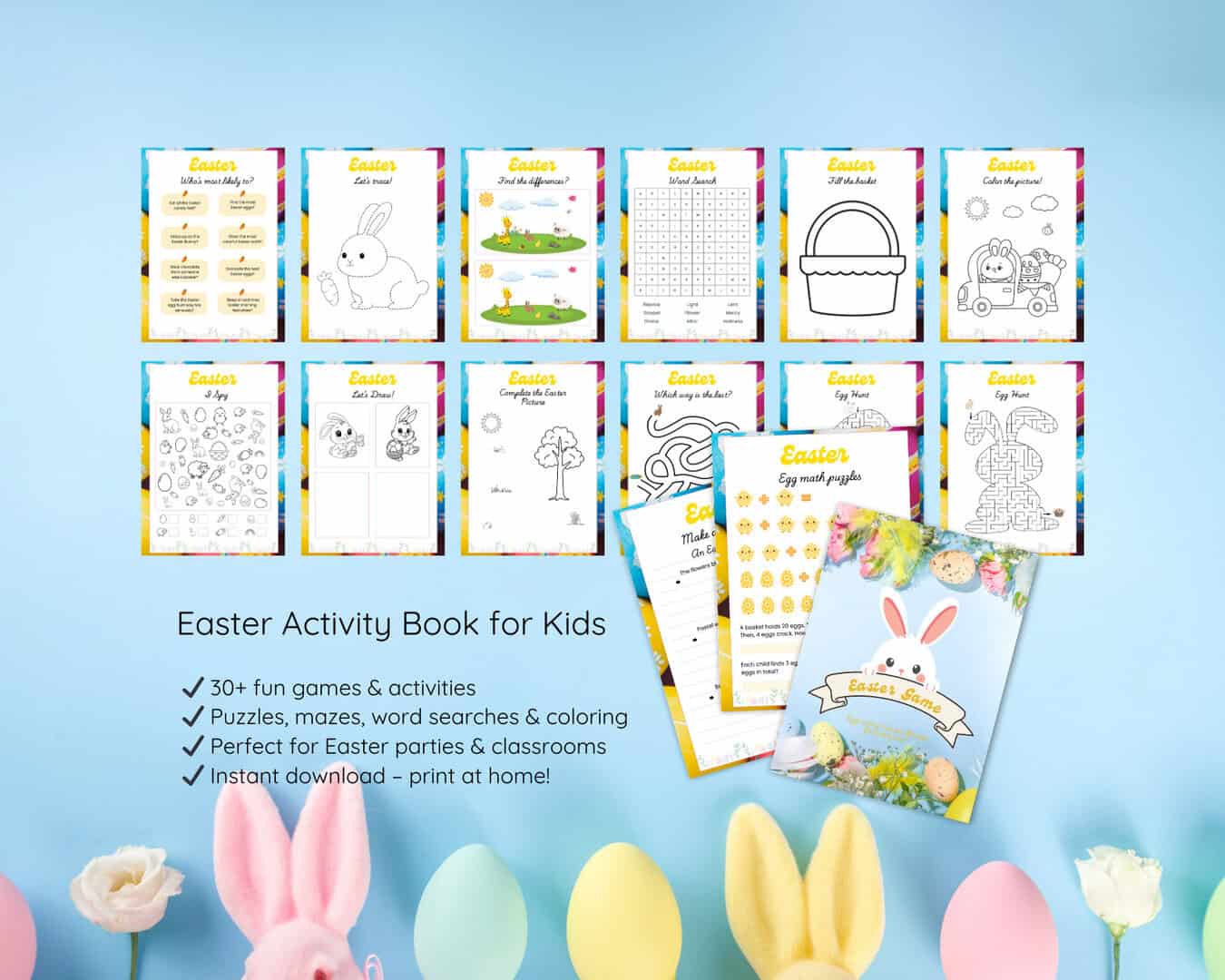 Easter Activity Book for Kids – Printable Easter Games, Puzzles ...