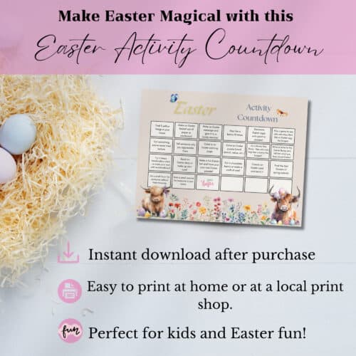 Printable Easter Activity Countdown - Fun Easter Countdown for Kids ...