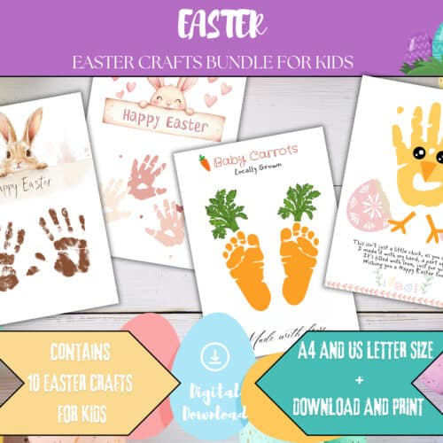 Easter Handprint & Footprint Art – Fun DIY Kids Craft, Baby Keepsake ...