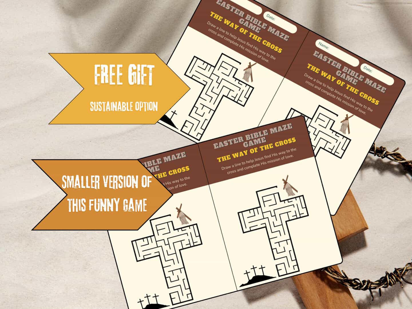Printable Christian Easter Maze – Good Friday Kids Bible Activity ...