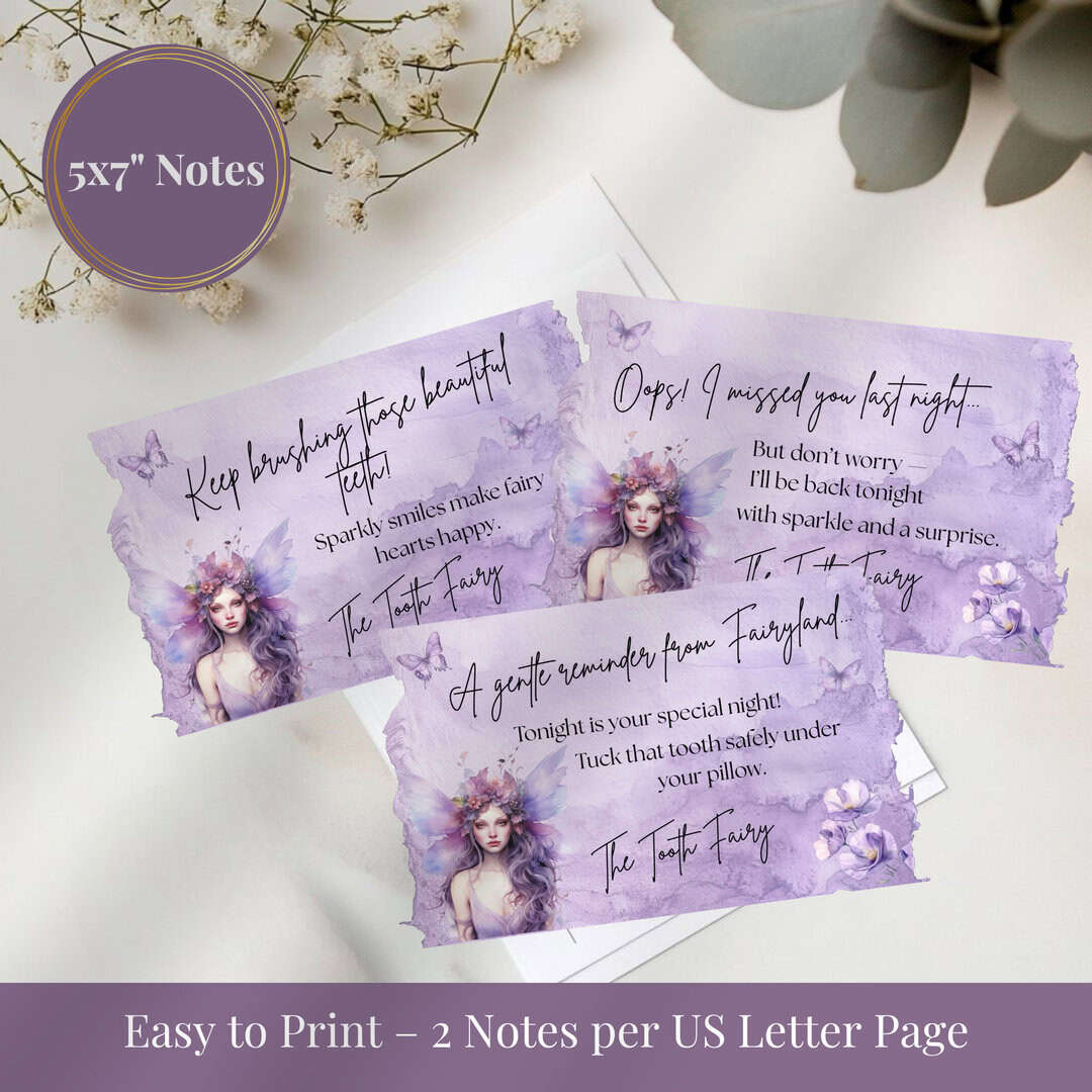 Printable Tooth Fairy Notes – Lost Tooth Printable for Kids - Temzli
