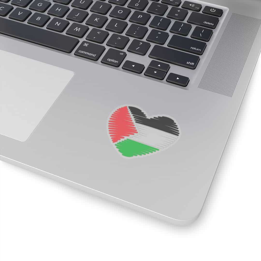 Stick with Palestine: Durable & Vibrant Palestinian Heart Stickers for ...