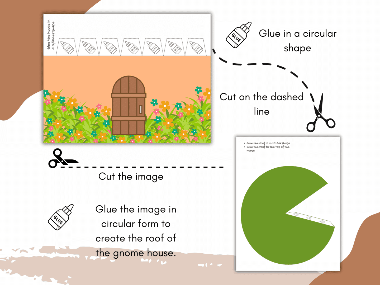 Printable Gnome Home Kids Craft - Build a Paper Gnome House - DIY Fairy ...